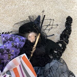 Unbranded | Holiday | Halloween Witch Battery Operated Half Moon Wreath ...